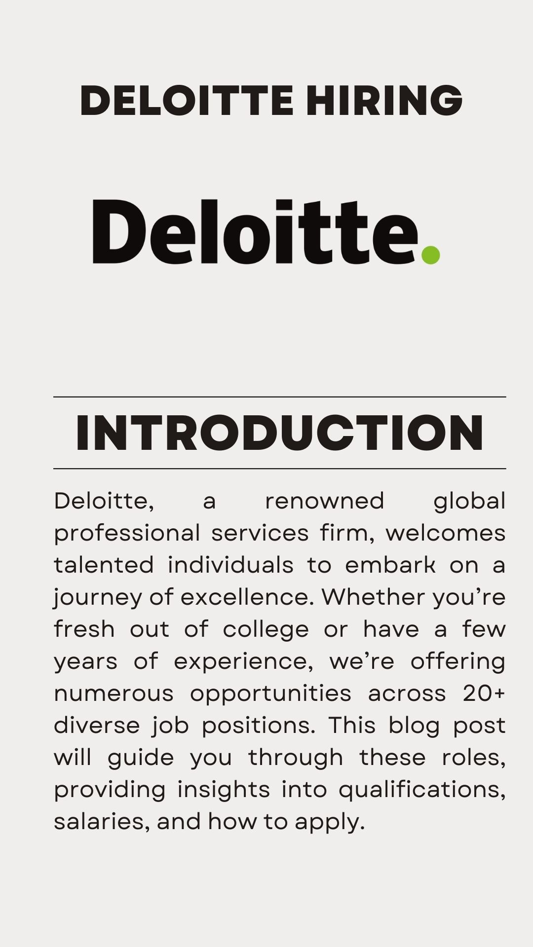 Deloitte Careers 2024: Entry-Level Opportunities for Any Graduate | Exp ...